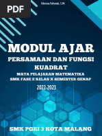 Modul Ajar Matematika - Modul Ajar Persamaan Dan Fungsi Kuadrat - Fase E | PDF