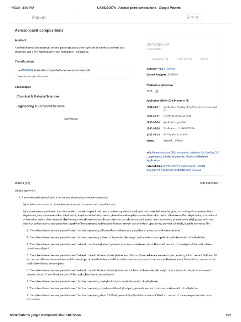 Google Patent Spray Paint | PDF