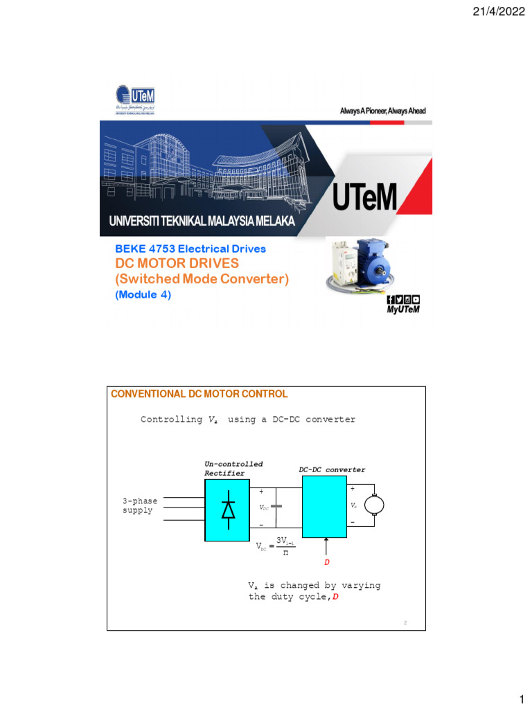 Module 4 - DC Motor Drives Chopper | PDF | Rectifier | Electrical Components