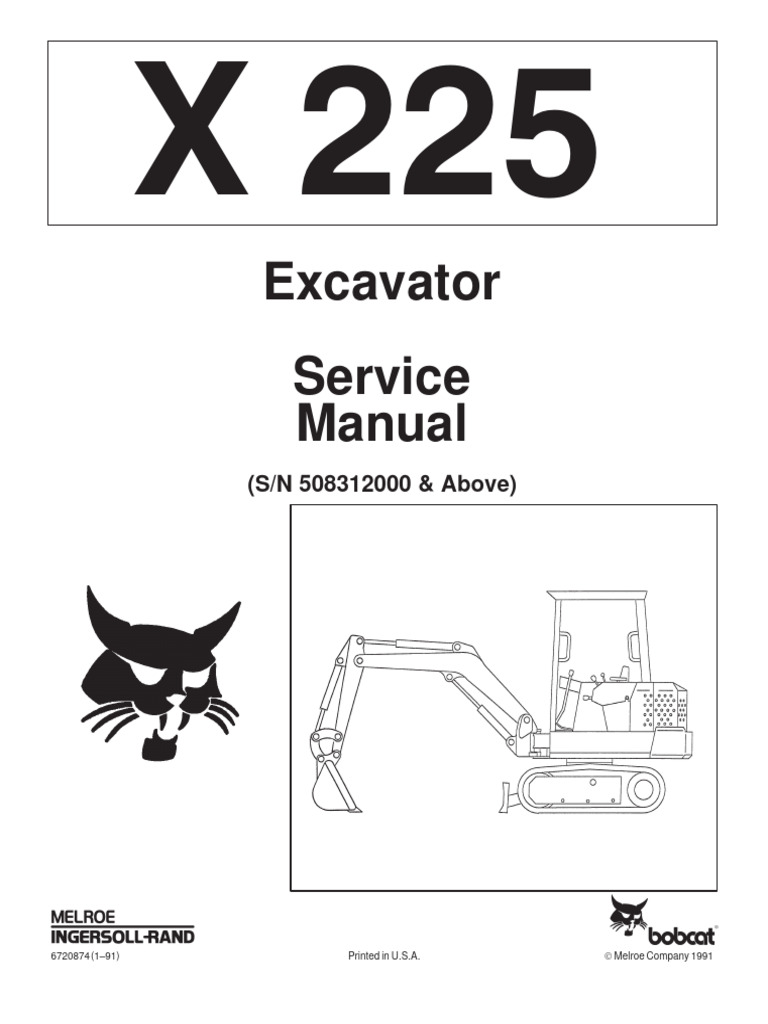 Bobcat 225 Mini Excavator | PDF
