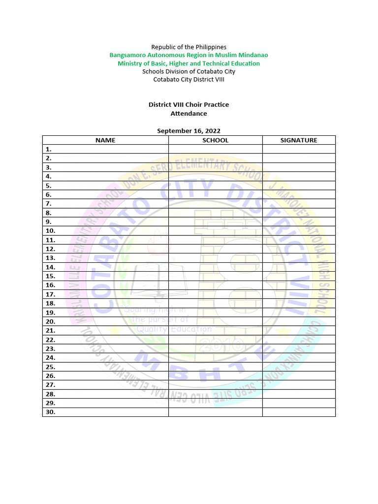 Attendance | PDF | Philippines