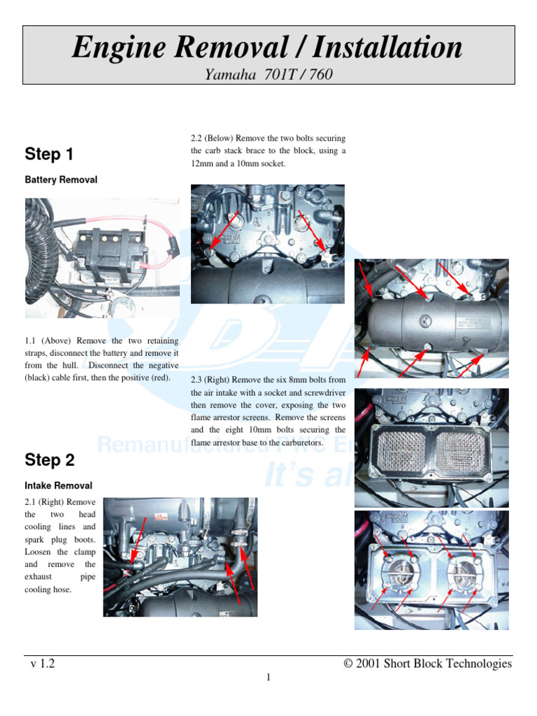 Engine Removal / Installation: Step 1 | PDF