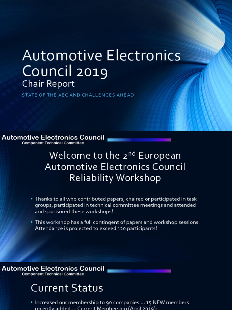 AEC 2019 Chair Report: Challenges Ahead | PDF | Electrostatic Discharge ...