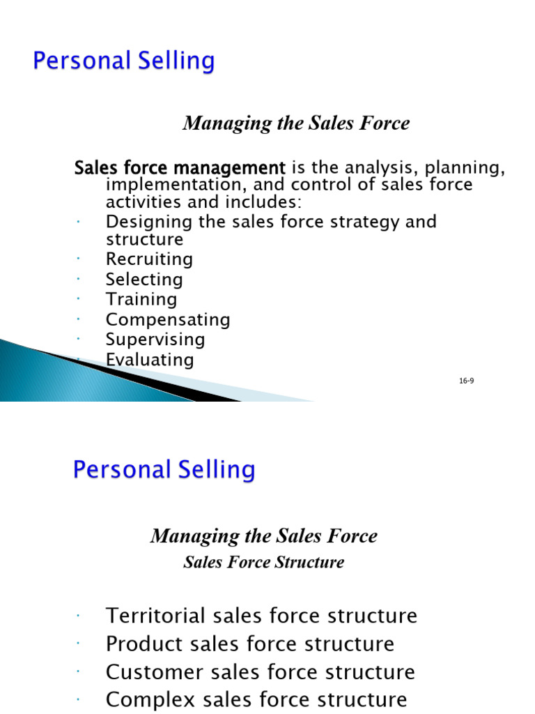 Sales Force Management Overview | PDF | Sales | Business Process