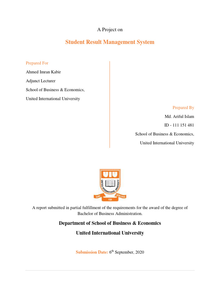 Student Result Management system (4) | PDF