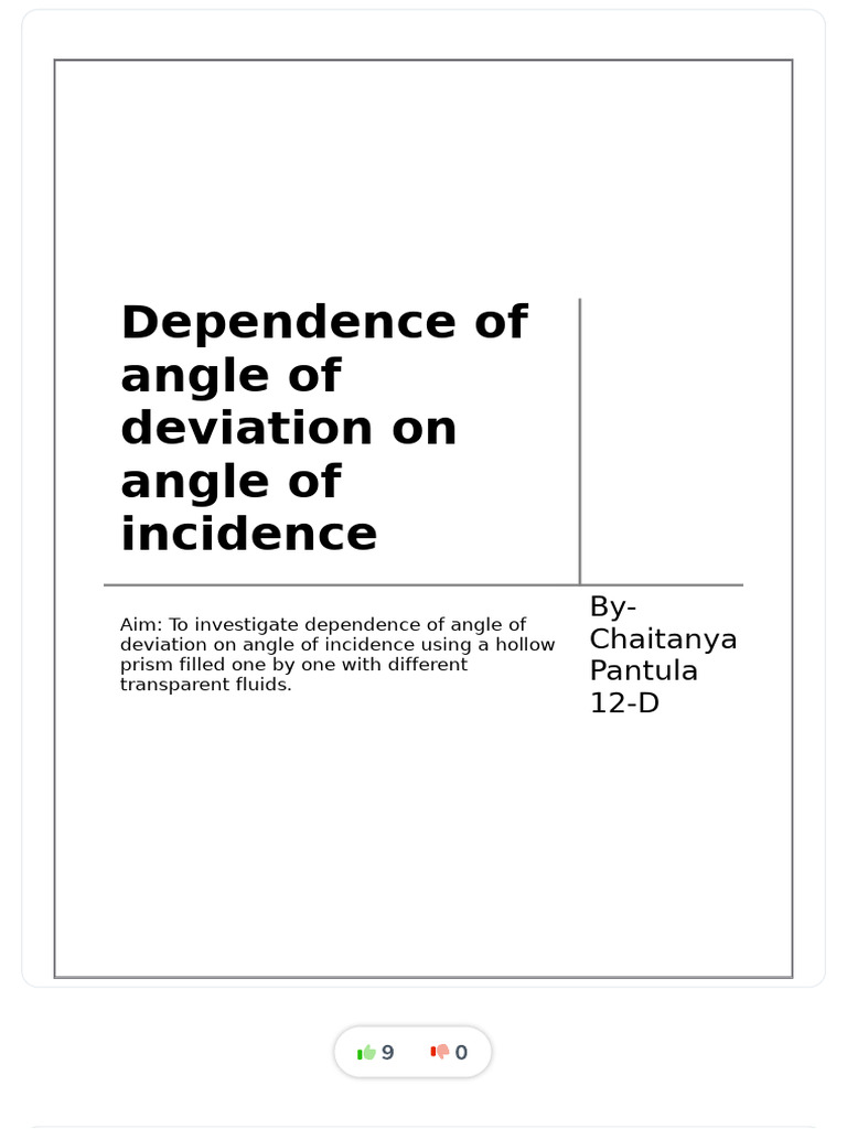 Physics Project Final - Compress | PDF | Refractive Index | Refraction