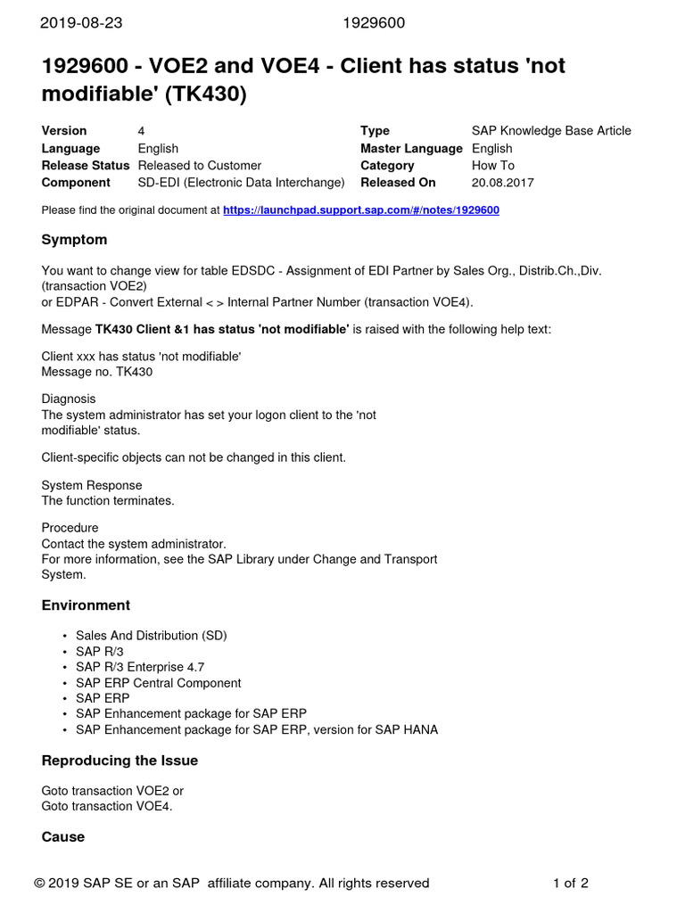 e 20190823 Voe2 Voe4 | PDF | Electronic Data Interchange | Software