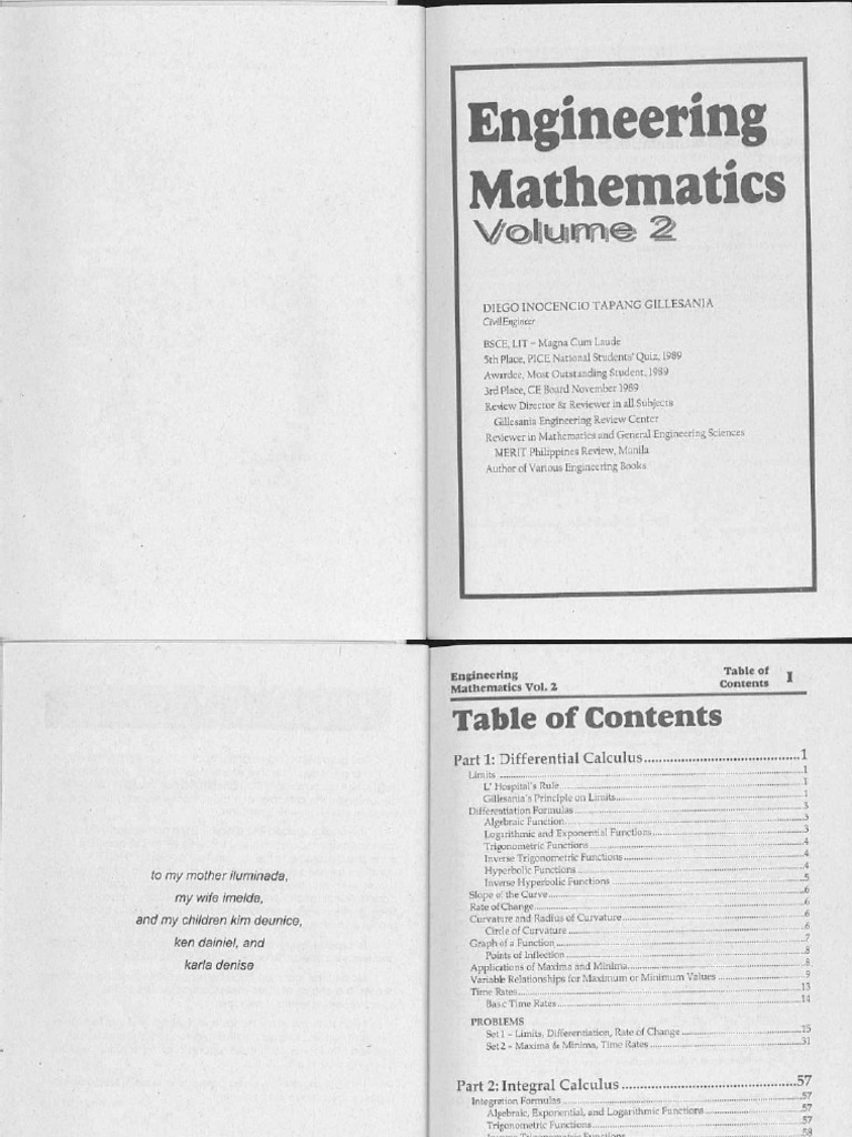 Engineering Math V2 by Gillesania PDF | PDF