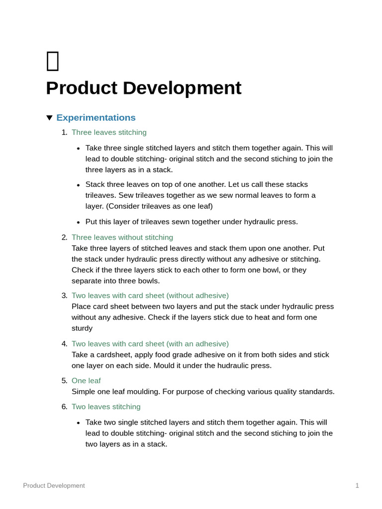 Product Development | PDF | Sewing | Secondary Sector Of The Economy