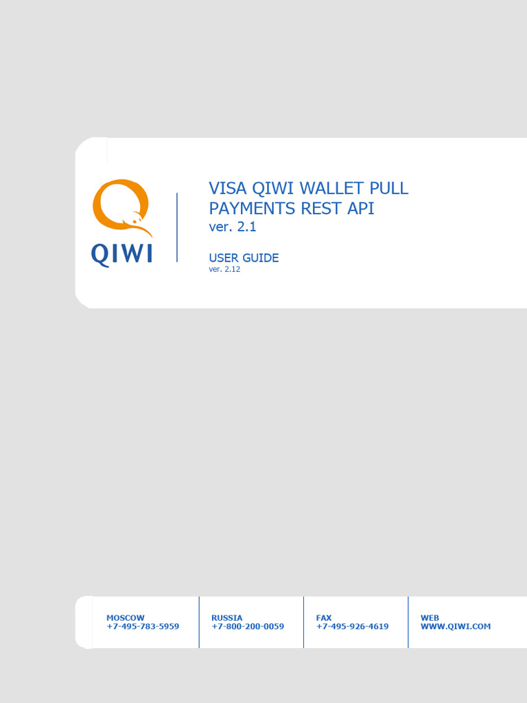 Visa QIWI Wallet API User Guide | PDF | Transport Layer Security ...