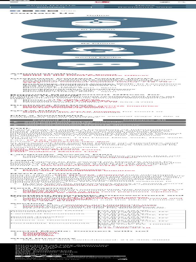 NYCHA Contact Information and Services | PDF | Section 8 (Housing ...