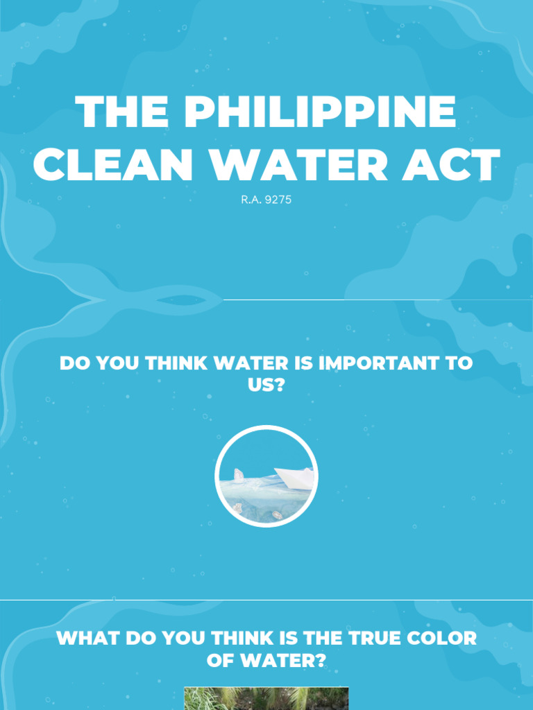 Topic 1 - Clean Water Act - Anna Lei Laguna | PDF | Sewage Treatment ...