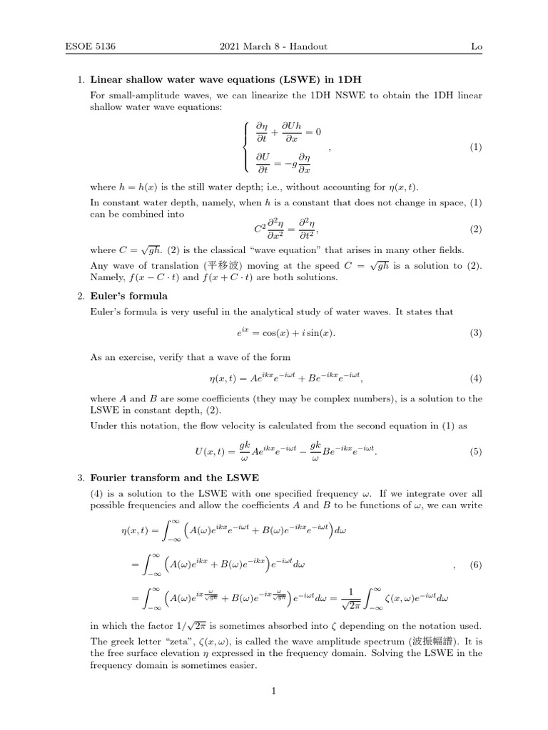 2 Handout | PDF | Fourier Transform | Finite Difference