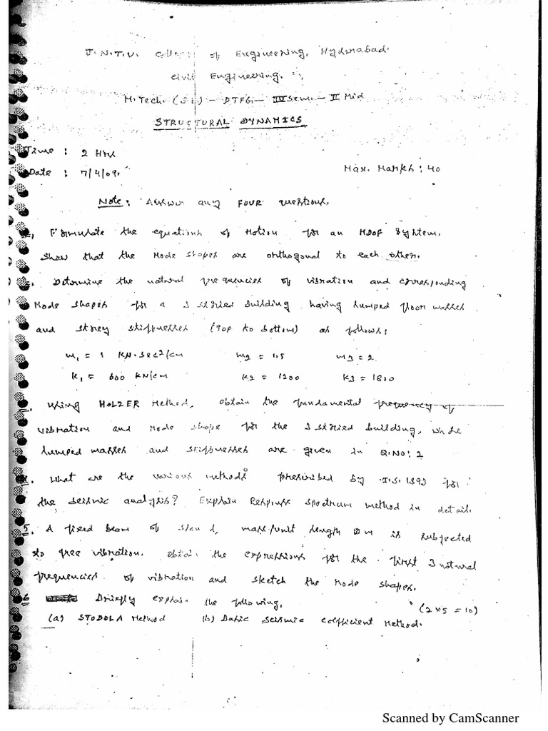 Structural Dynamics Pdf