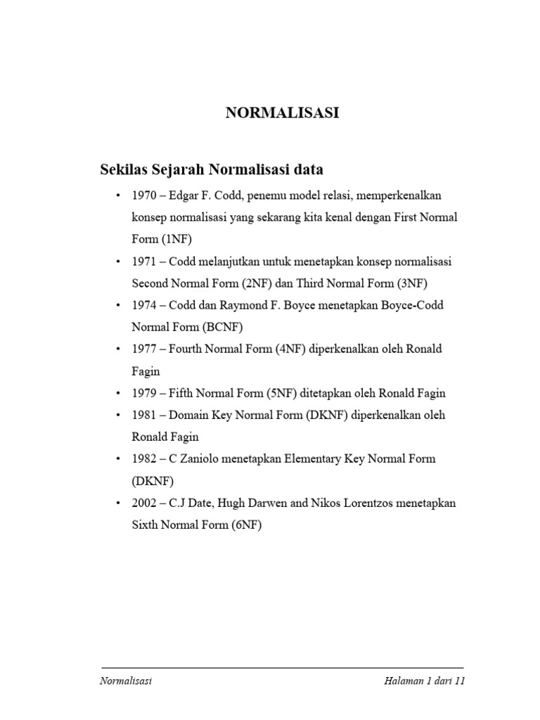 Materi Normalisasi | PDF