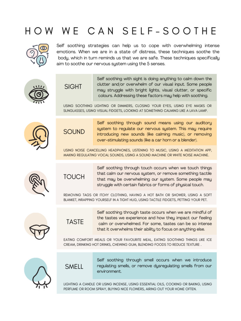 Self Soothe | PDF | Somatosensory System | Emotional Self Regulation