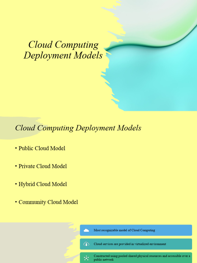 Cloud Computing Deployment Models1 | PDF | Cloud Computing | Virtualization