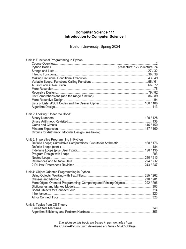 cs111_coursepack | PDF