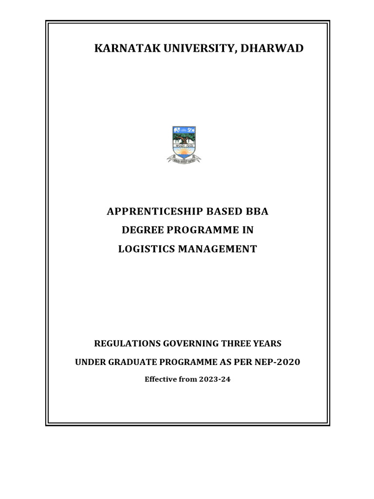 BBA Regulations Rev | PDF | Academic Degree | Logistics