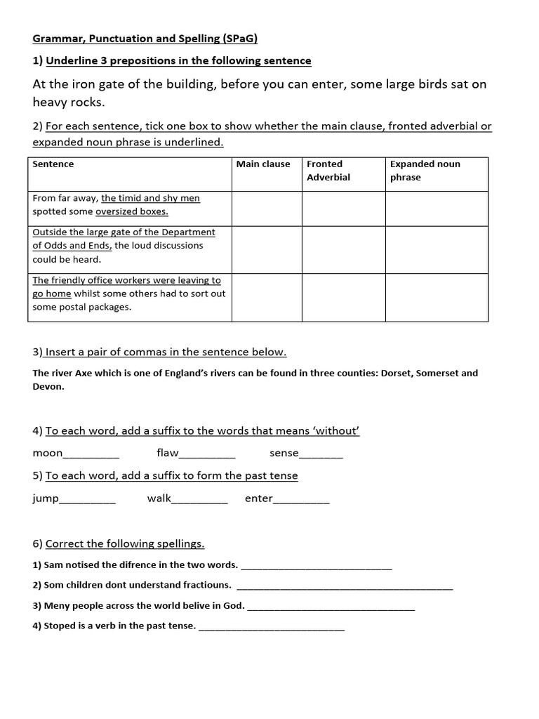 Spag With Answers | PDF