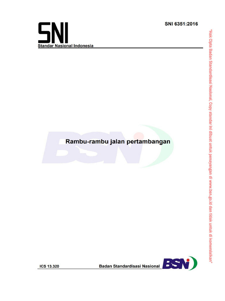 Sni Rambu Jalan Tambang | PDF