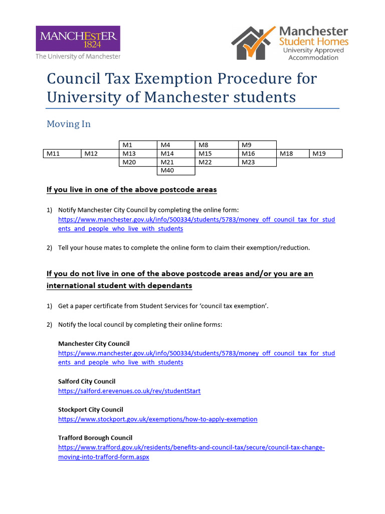 Council - Tax Exemption - Procedure.for - Uom.students | PDF | Payments ...