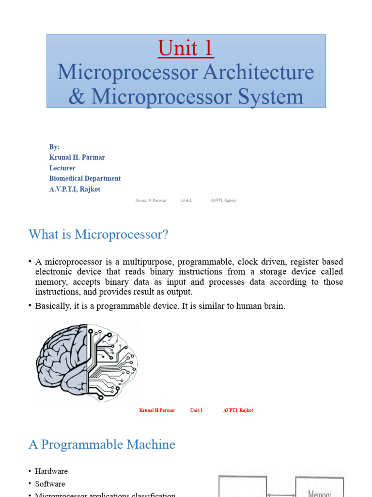 Introduction To Microprocessor | PDF | Central Processing Unit | Programming