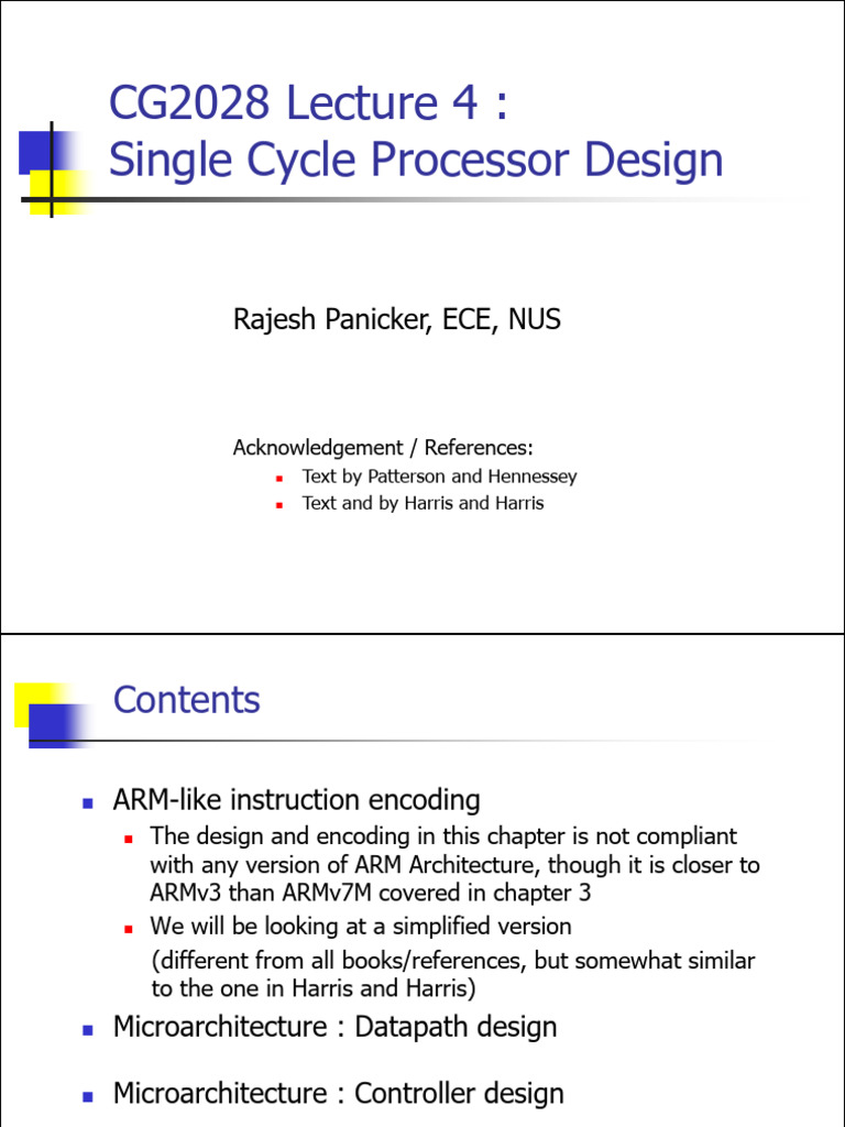 CG2028 Lecture 4 | PDF | Computer Architecture | Assembly Language