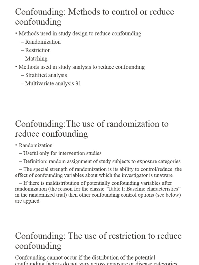 Controling Confounding | PDF | Confounding | Cohort Study
