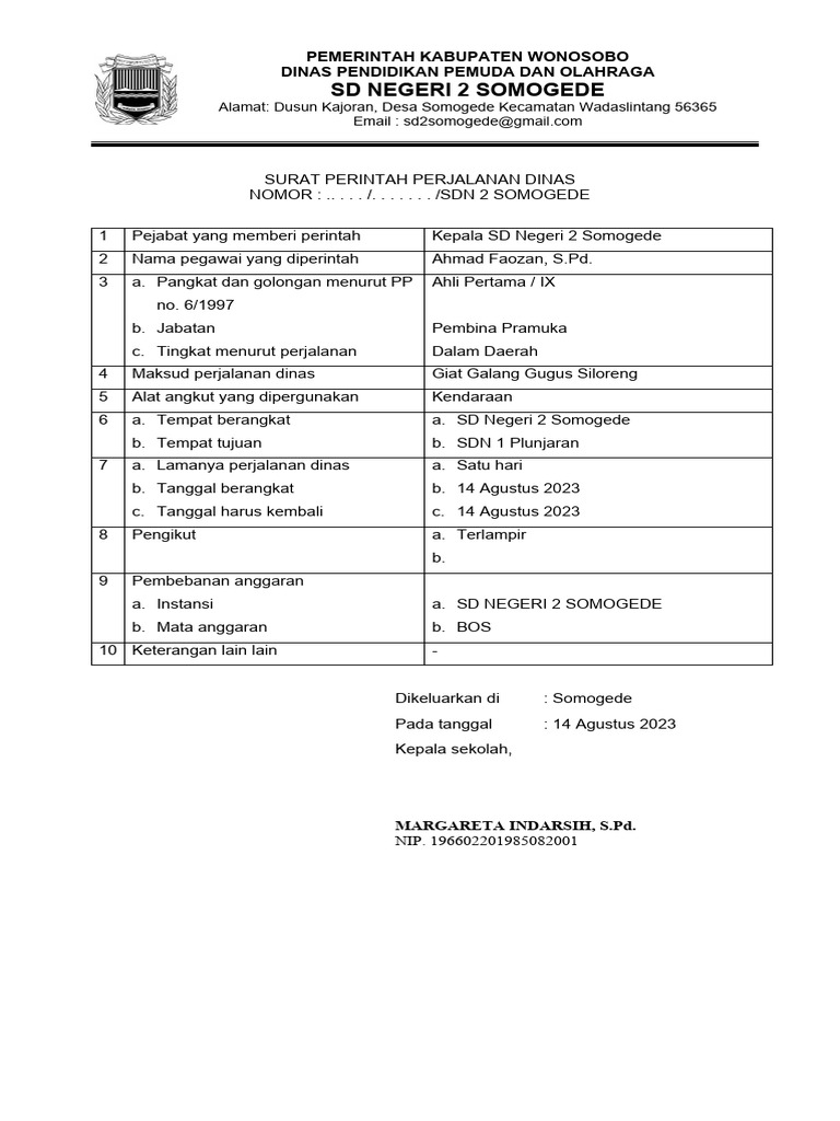 SPPD BPD Bendaharadinas | PDF