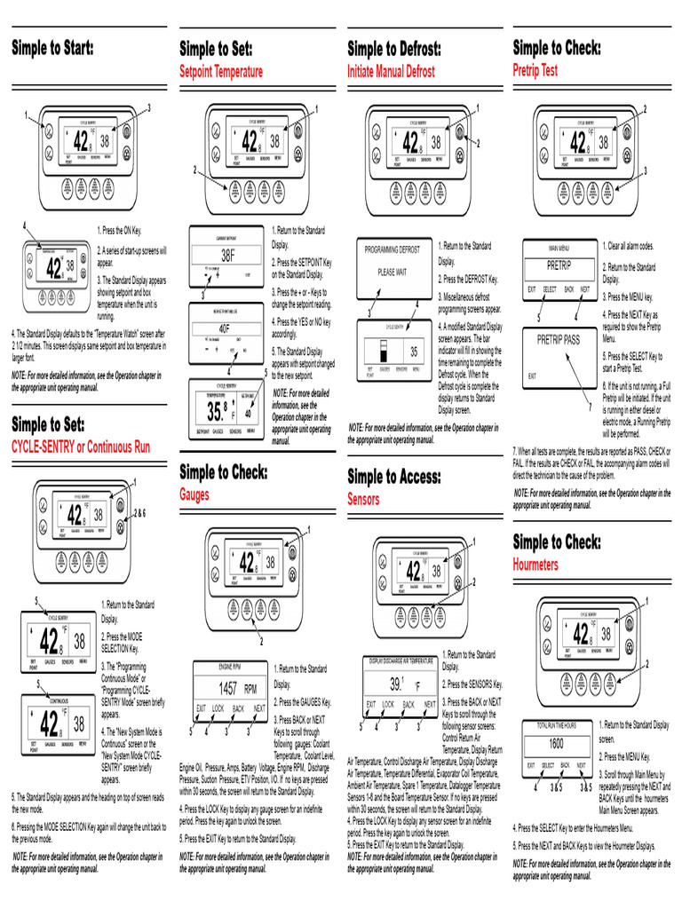 Thermo King SB 210 Operator Guide | PDF | Engines | Diesel Engine