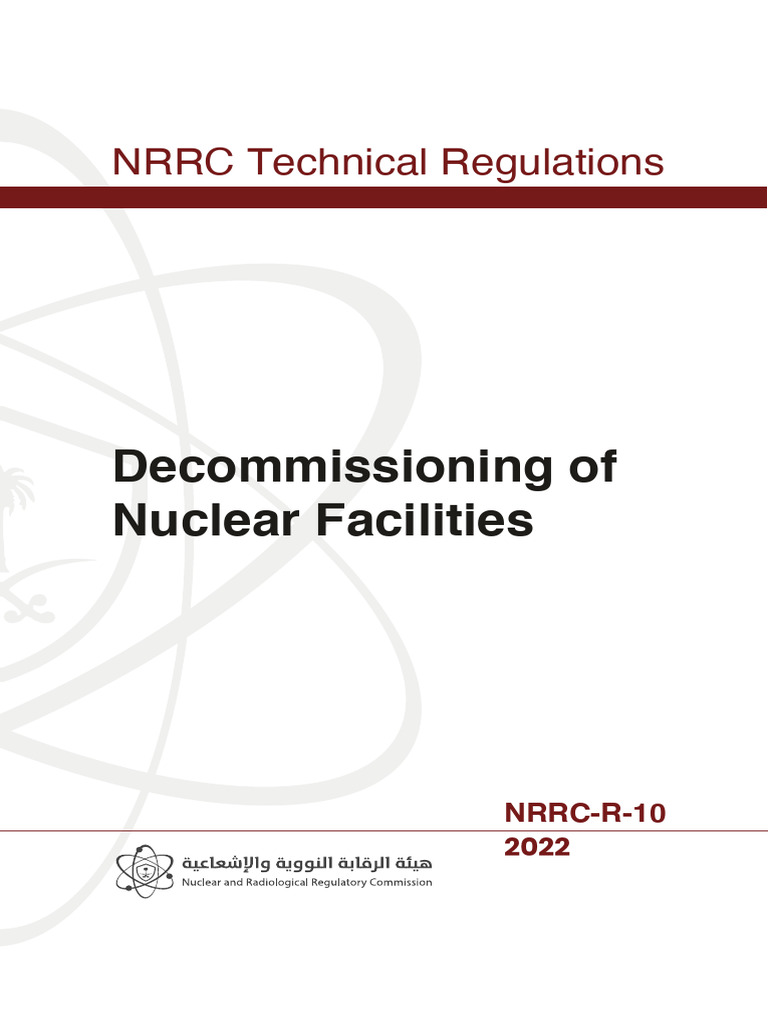 NRRC-R-10 Decommissioning of Nuclear Facilities | PDF | Radioactive Contamination | Radioactive ...