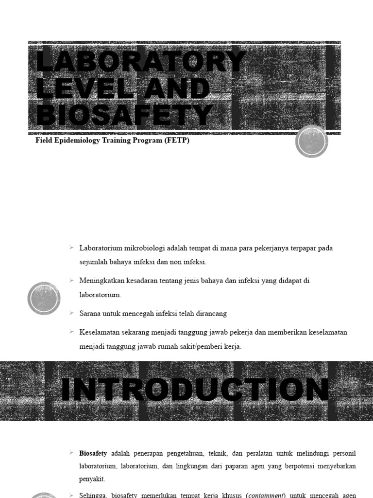 2. Laboatory Level & Biosafety | PDF