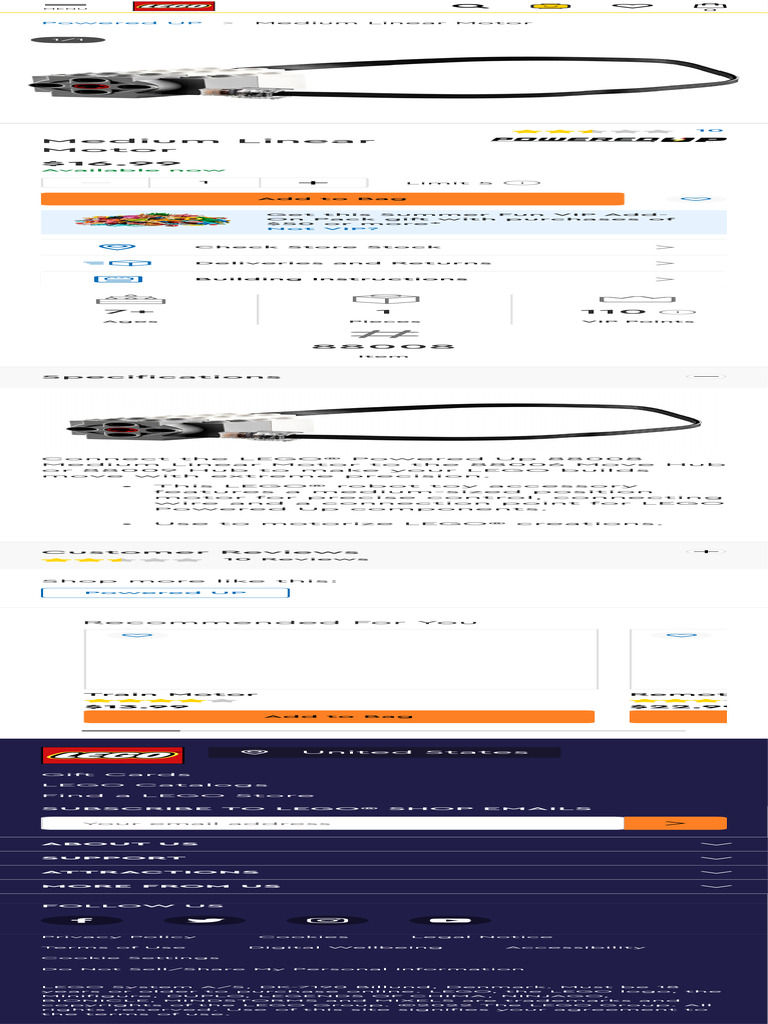 Medium Linear Motor 88008 Powered UP Buy Onli | PDF