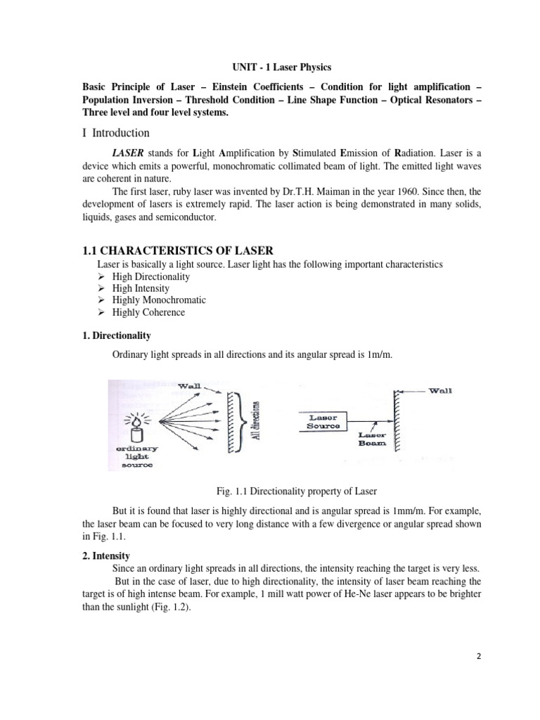 Lasers | PDF | Laser | P–N Junction
