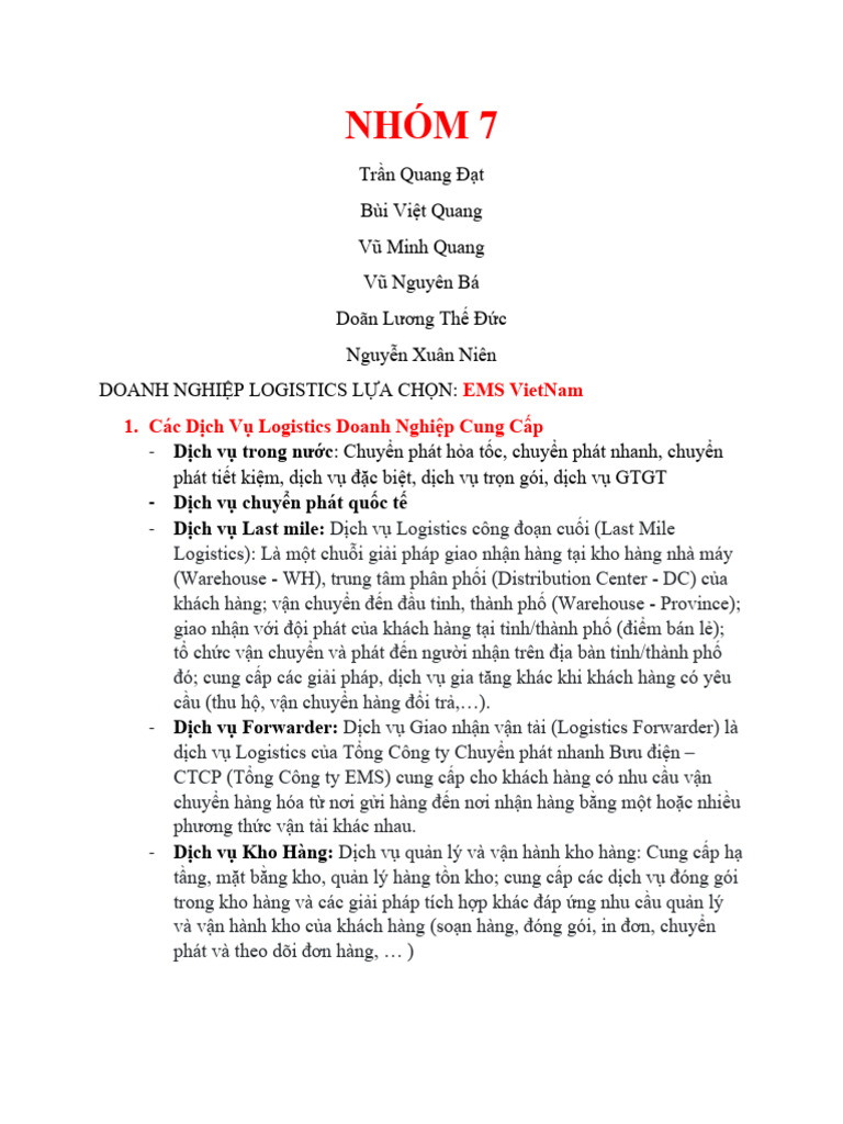 HTTT Nhóm 7 | PDF