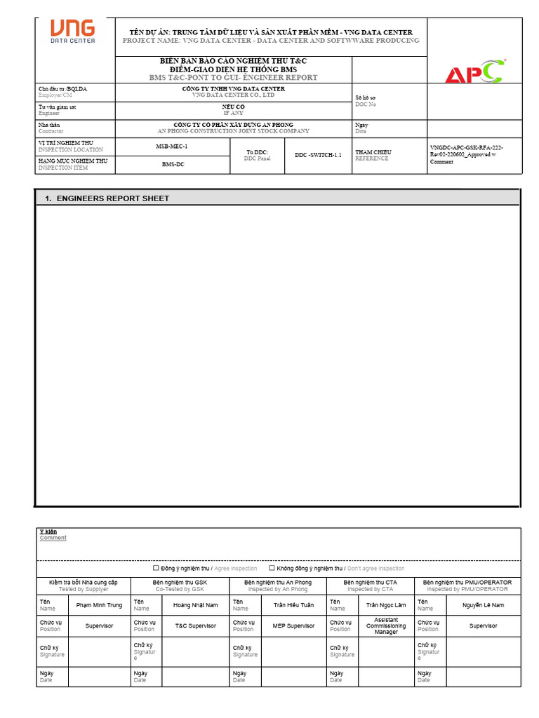 BMS Checklist LV3-rev2 | PDF