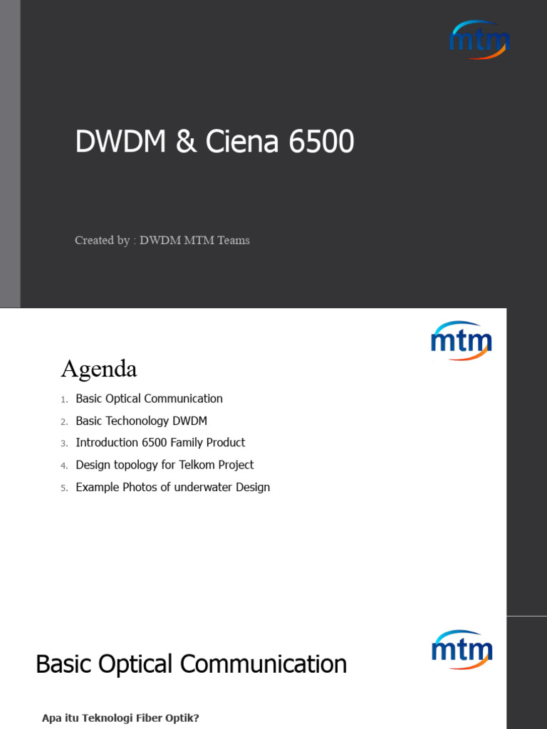 Sharing Session DWDM & Overview 6500 Family PL | PDF