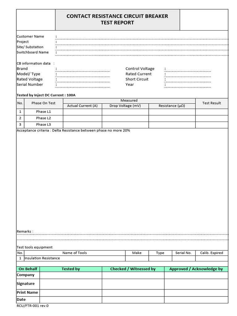 Form Test - 001-015 | PDF | Electrical Substation | Electrical ...