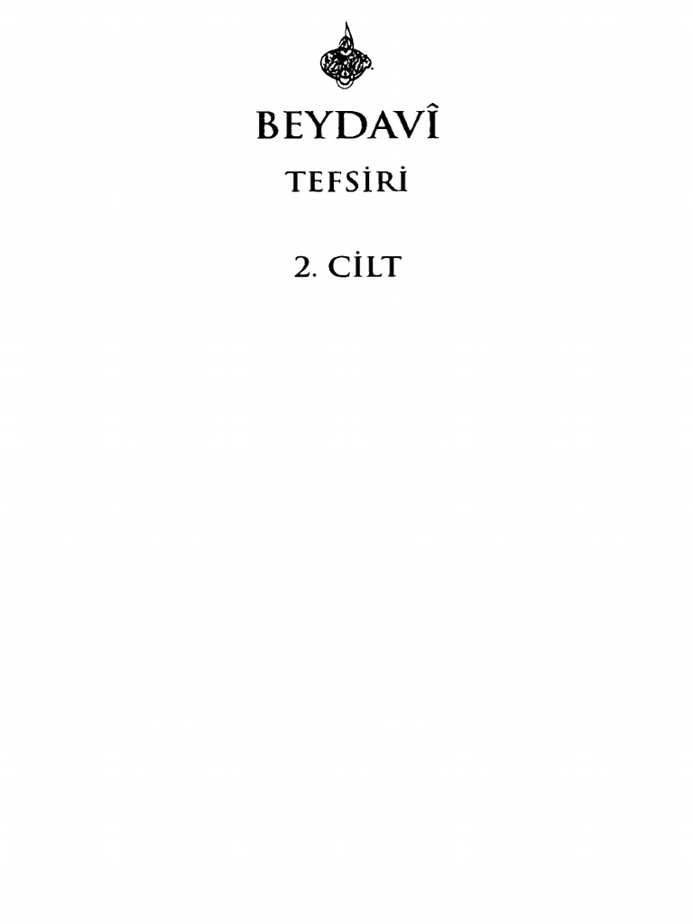 (Tefsir) İmam Beydavi 02.cilt | PDF