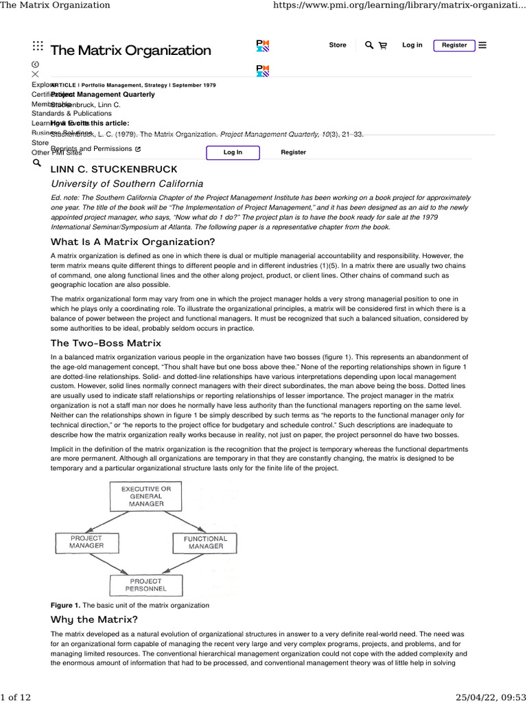The Matrix Organization | PDF | Project Management | Organizational ...