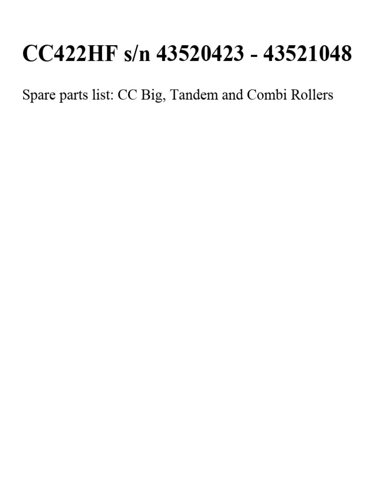 c422 Parts | PDF