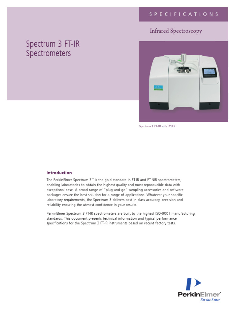 PKI - Spectrum 3 FT-IR Spec Sheet | PDF