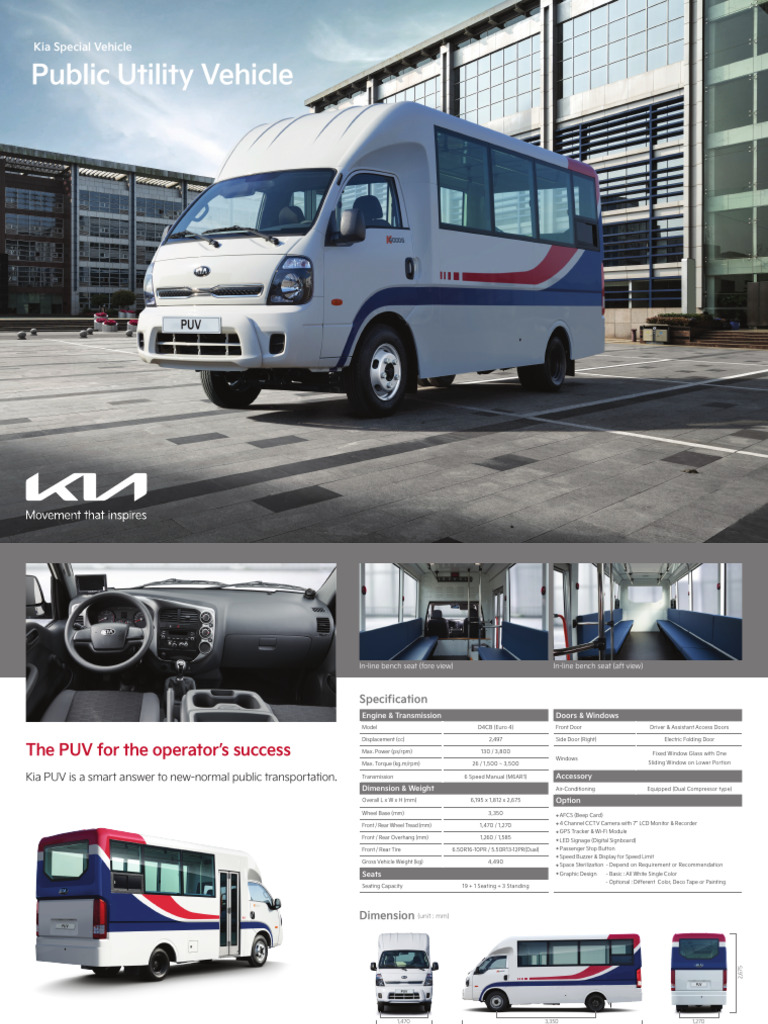 211125_PUV Mini Bus 필리핀_Kia Special Vehicle | PDF | Vehicles ...