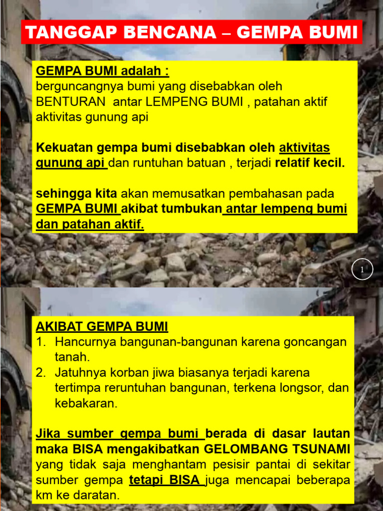 TANGGAP DARURAT GEMPA BUMI | PDF TANGGAP DARURAT GEMPA BUMI | PDF