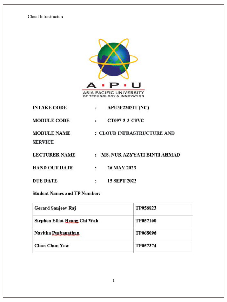 CloudAssignment - ChanChun Yew | PDF | Cloud Computing | Amazon Web Services