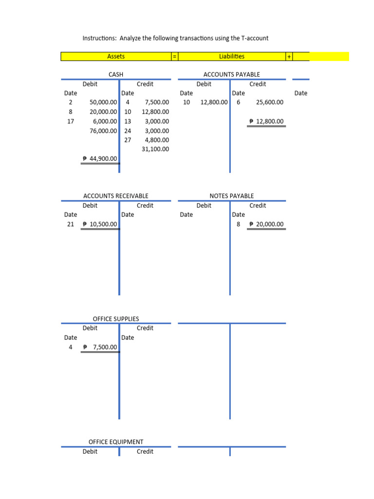 T Account | PDF | Debits And Credits | Money