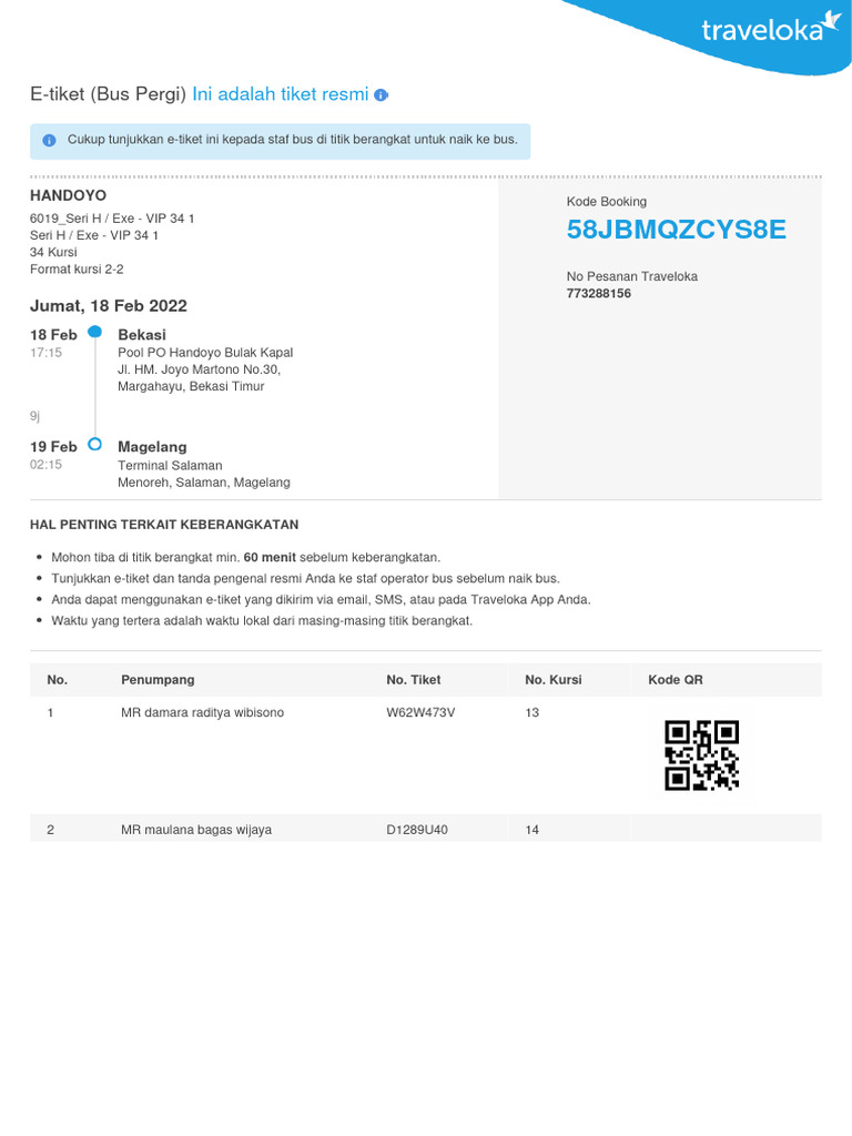 BUS AWAY E-Ticket | PDF