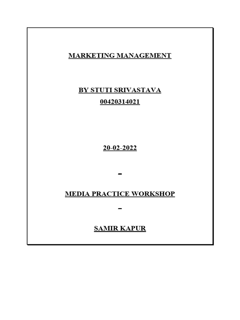 MPW Report Stuti | PDF