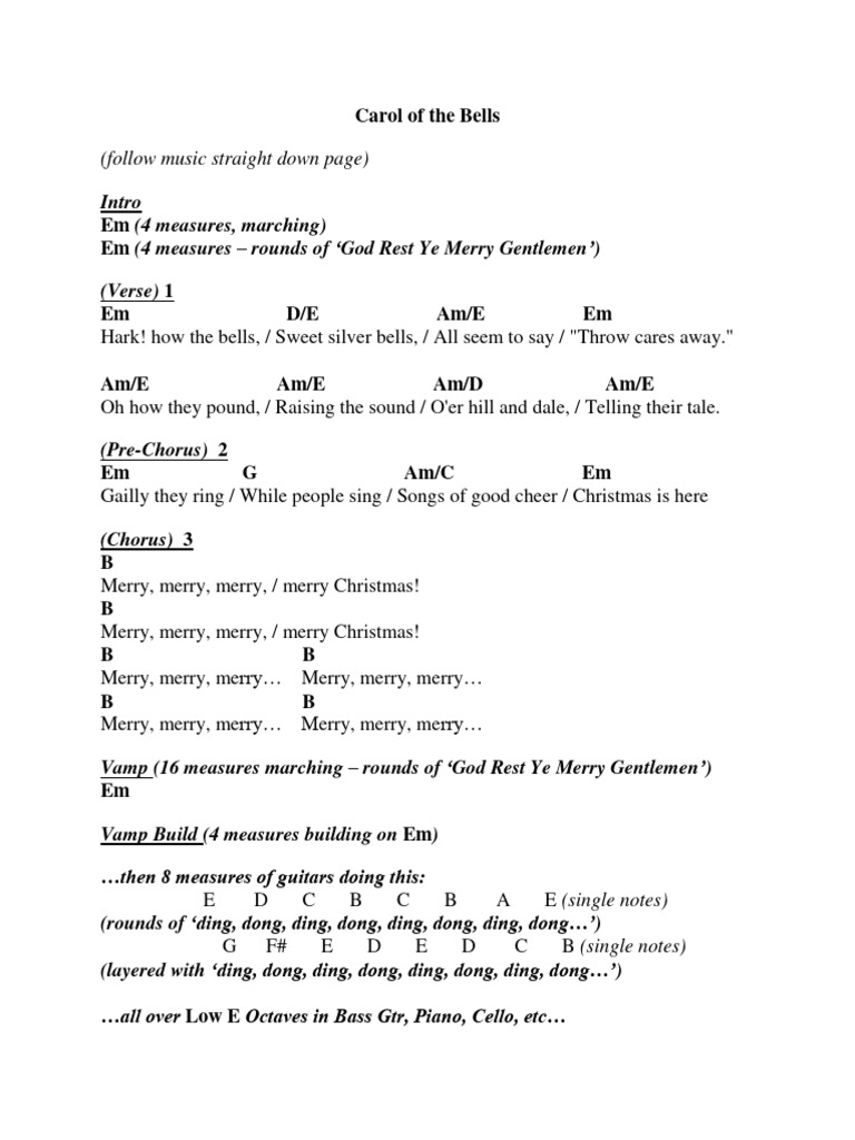 Carol-of-the-Bells-Chart-Em | PDF